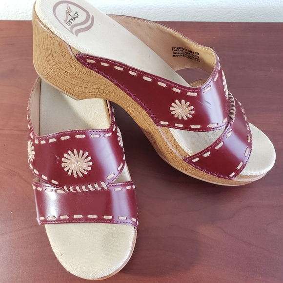 Dansko | Shoes | Dansko Sunny Red Slip On Sandal Size 39 | Poshmark